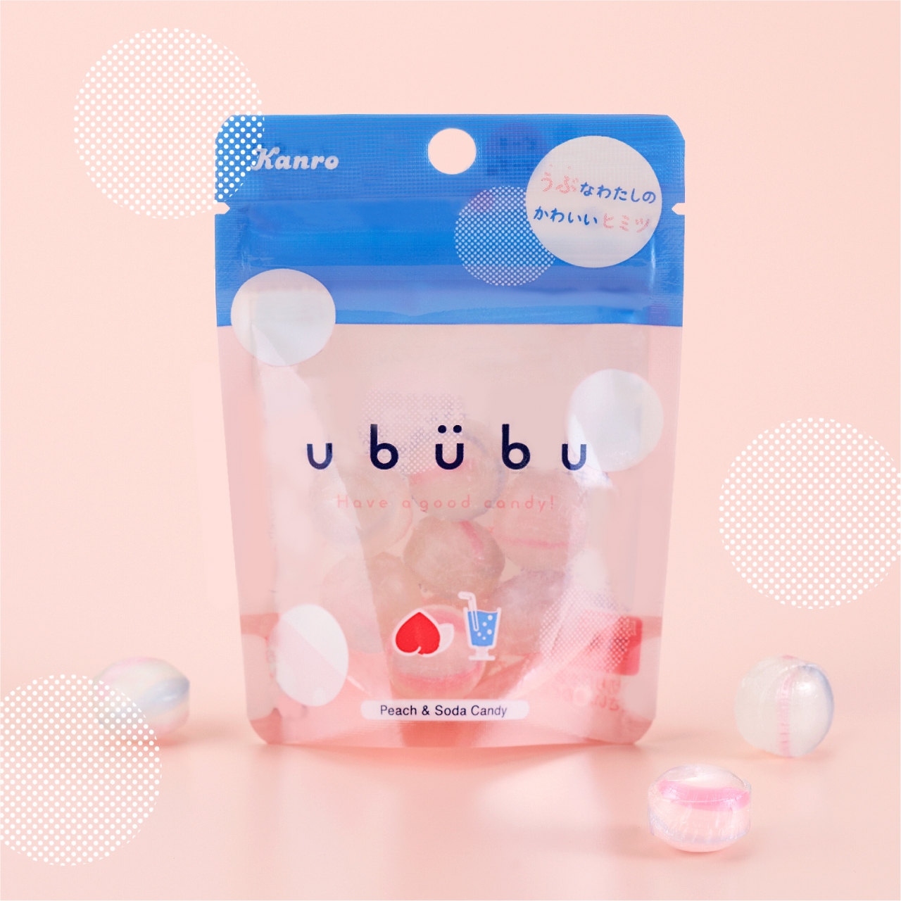 ububu キャンディ ももソーダ味 パッケージデザイン（食品 / 飲料）| 株式会社T3デザイン【パッケージデザイン会社】